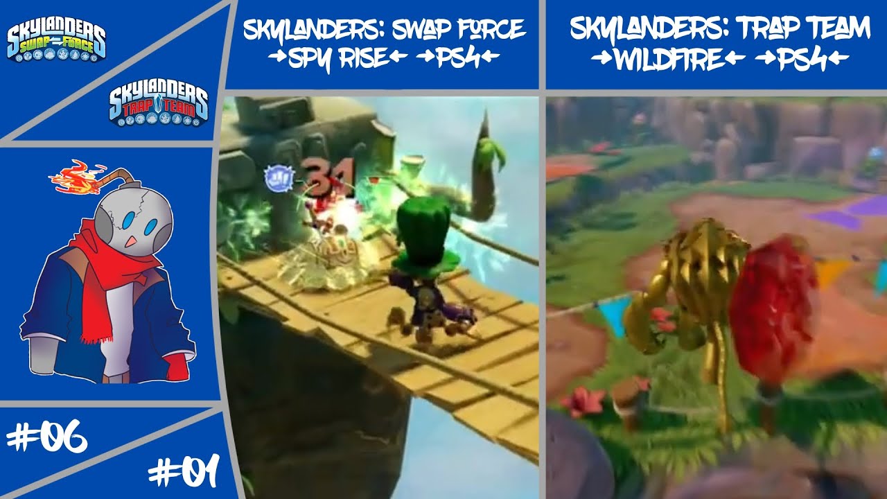Skylanders: SWAP Force (Spy Rise) (PS4) [#6] & Trap Team (Wildfire ...