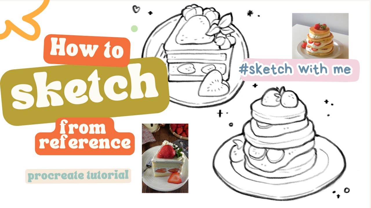 Sketching Strawberry Desserts in Procreate 🍓| Step-by-Step Tutorial ...