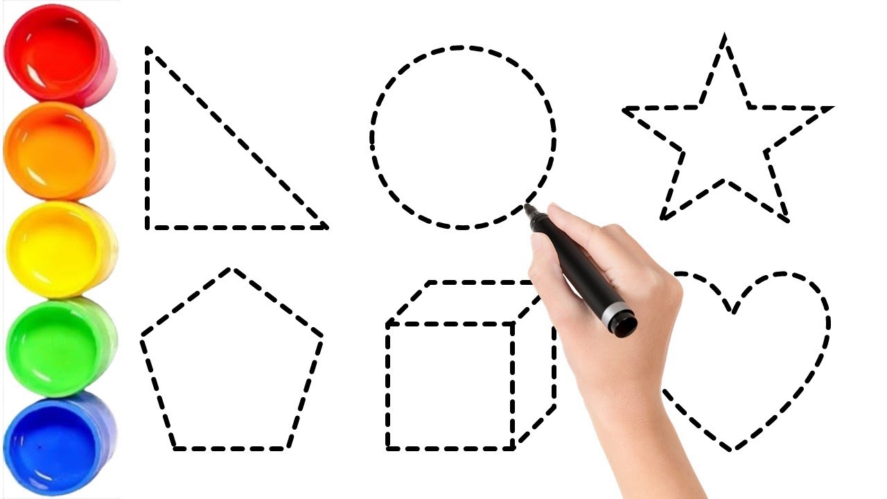 Easy Shape Drawing for kids fun rhyme for kids| Hickory Dickory Dock-4 ...