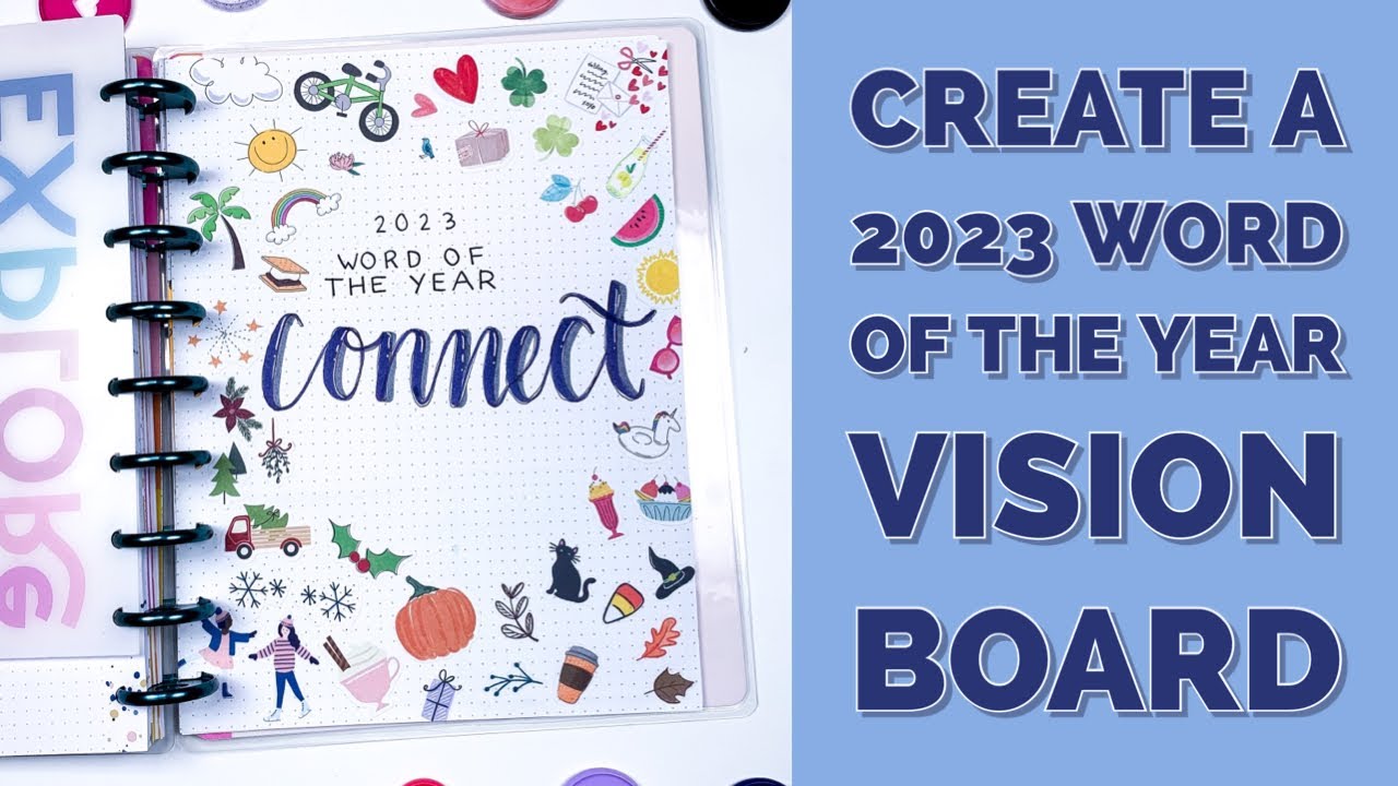 2023 Word of the Year, Vision Board, and Journal in My Happy Planner ...