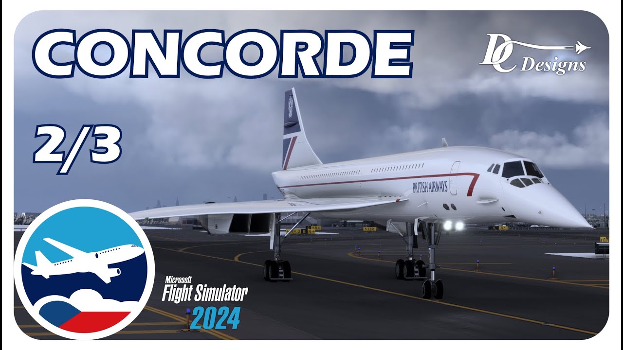 Microsoft flight simulator ČESKY | CONCORDE (podrobně + CIV-A INS) | 2/ ...