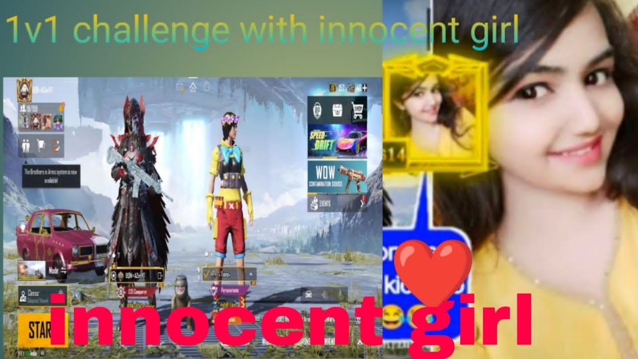 1v1 challenge with innocent girl #bgmi - YouTube