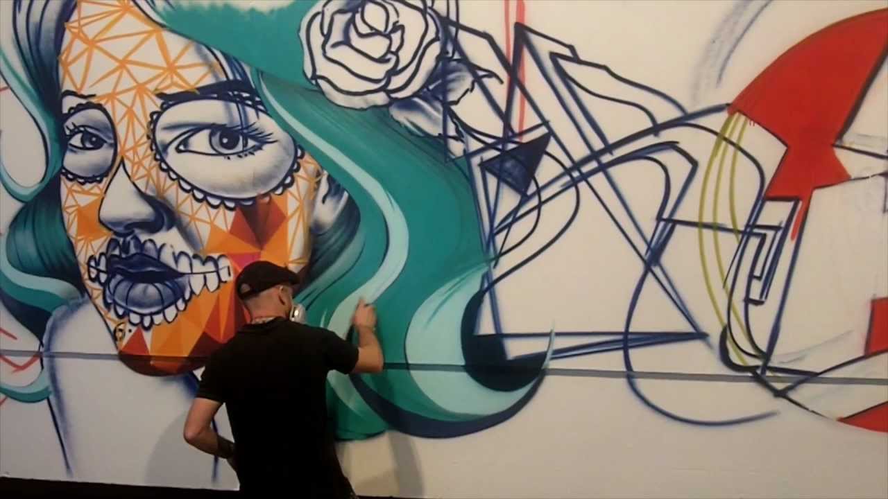 2ª Bienal Internacional Graffiti Fine Art - Mural do Antena - YouTube