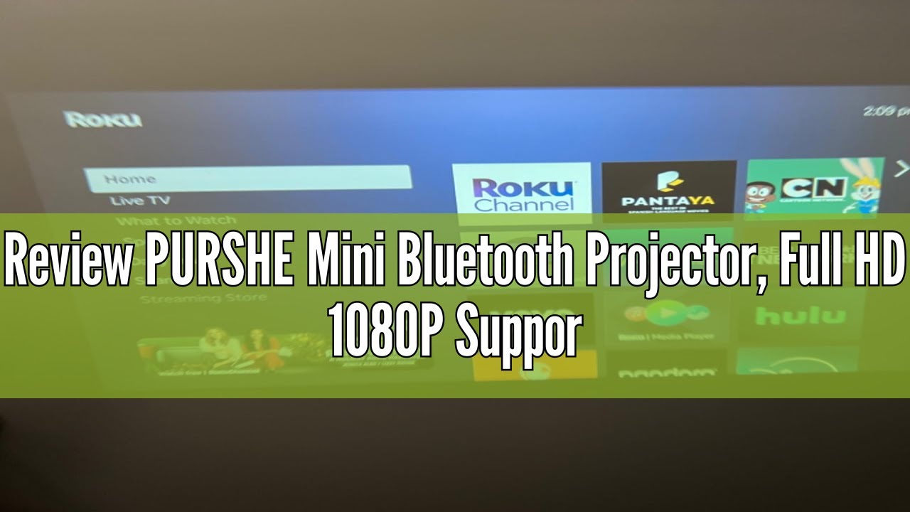 Review PURSHE Mini Bluetooth Projector, Full HD 1080P Supported ...