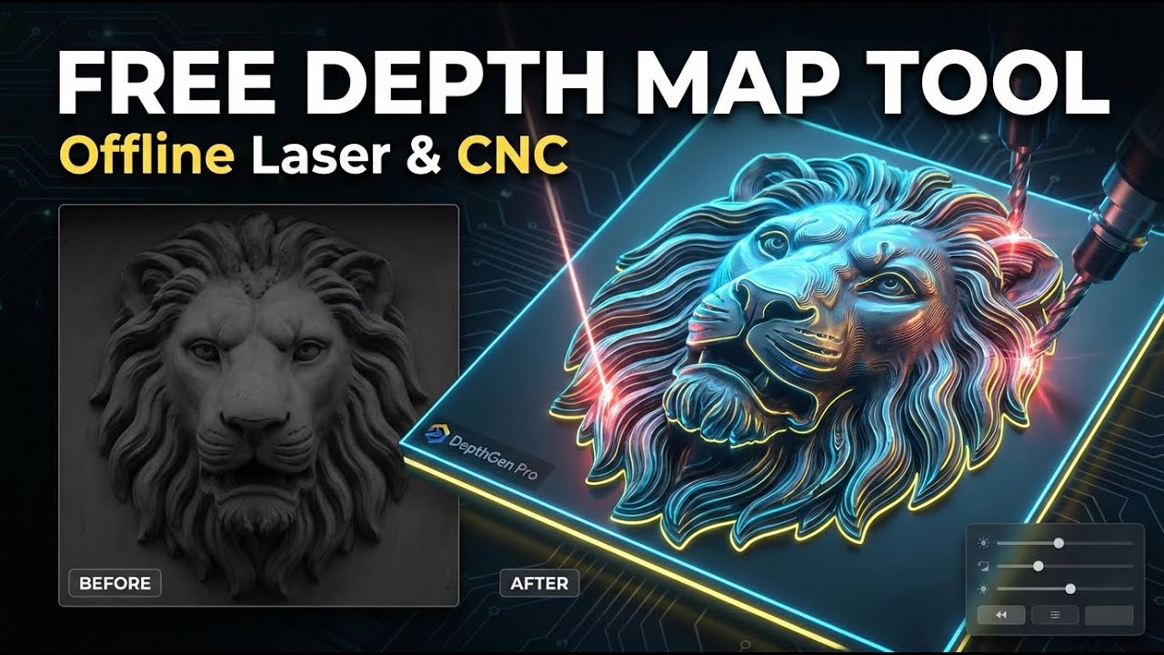 Free Image to Depth Map Generator for Laser Engraving & CNC, 3D ...
