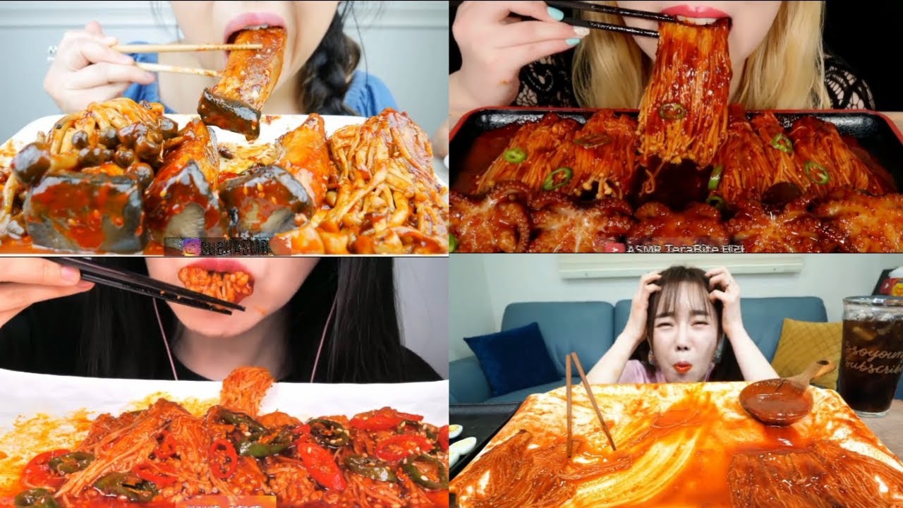 Best Asmr Mukbang Video Part 5 | Asmr Mukbang | Mushroom Enoki ...
