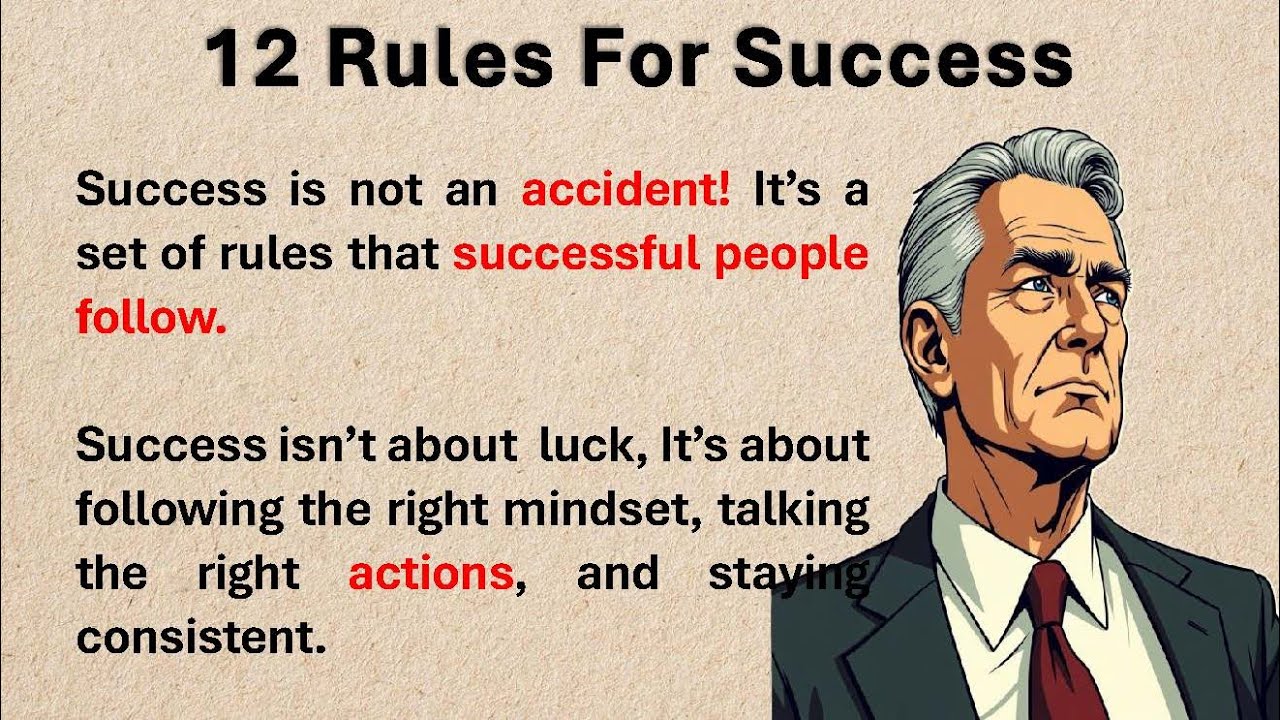 12 Rules For Success - Success Rules of Life - Improve Your English ...