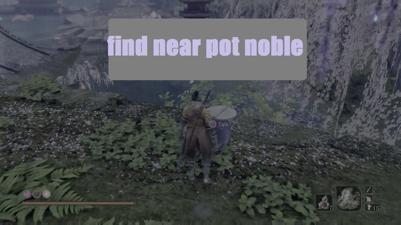 Sekiro - How find near pot noble and Left Mask Fragment shop - YouTube