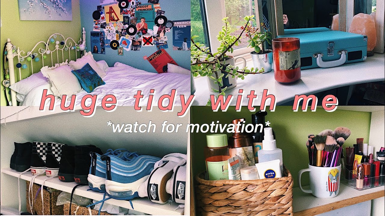 huge tidy and declutter with me ( you will want to tidy your room after ...
