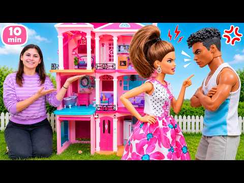 Barbie ve Ken yeni bir ev almak istiyorlar ama anlaşamıyorlar! Ayşe ile oyunlar.
