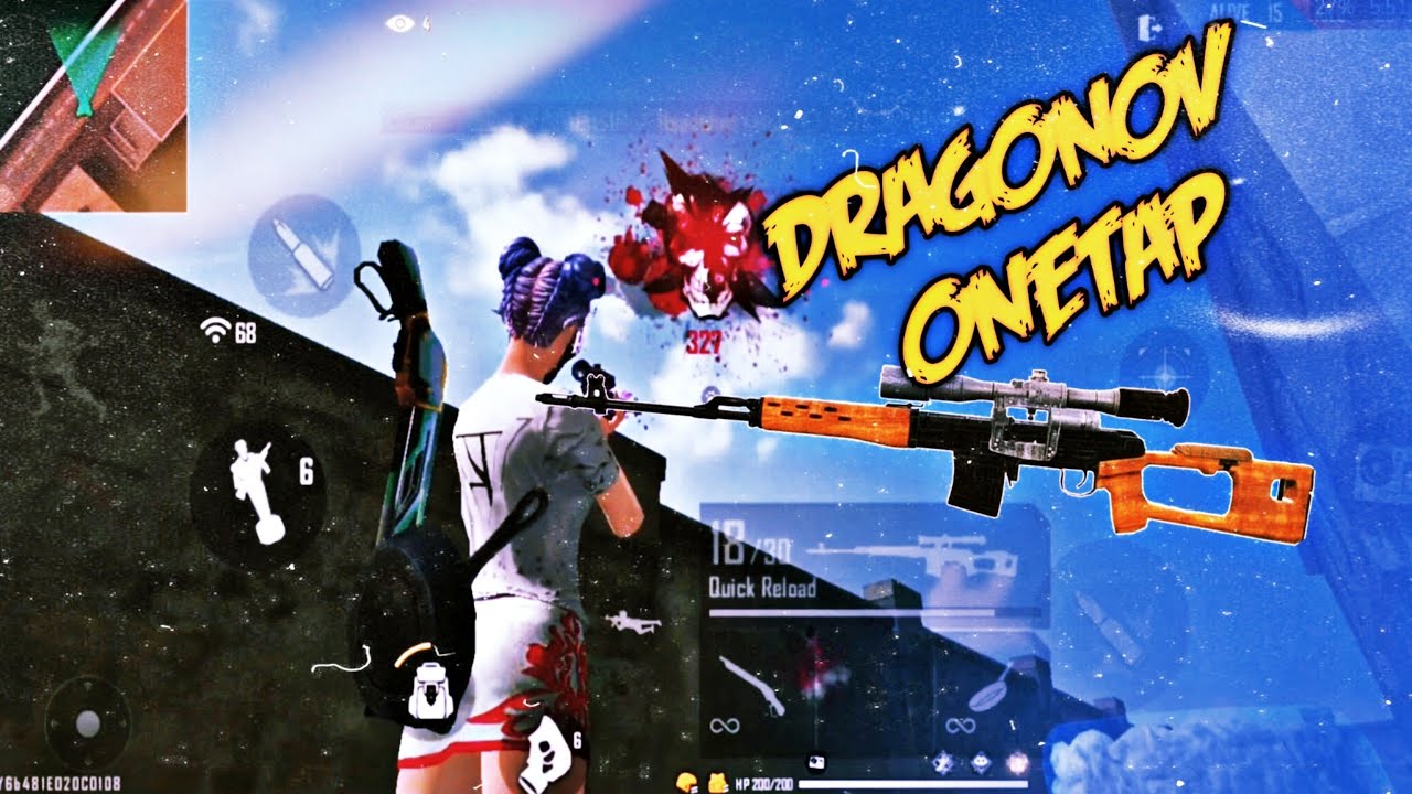 New Legendary Dragonov skin onetap headshots🔥 || Free Fire Battleground ...
