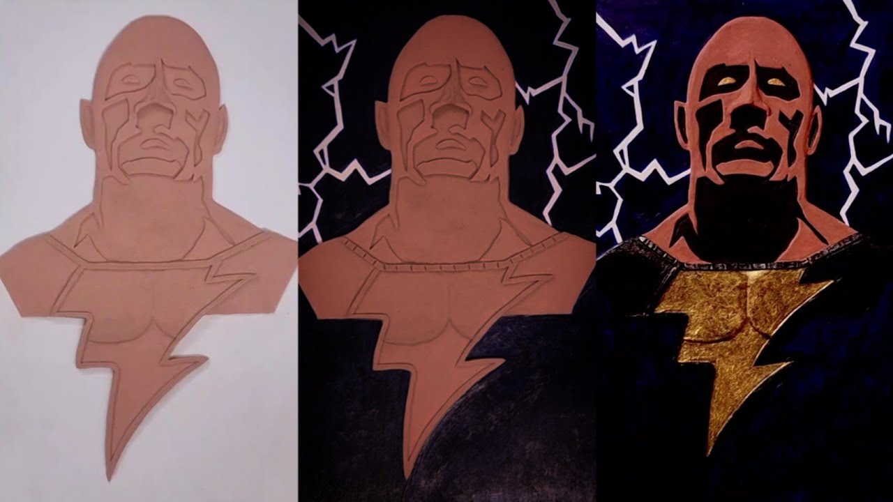 Black Adam Clay Art [Dwayne Johnson] [The Rock] [DC Comics] [Timelapse ...