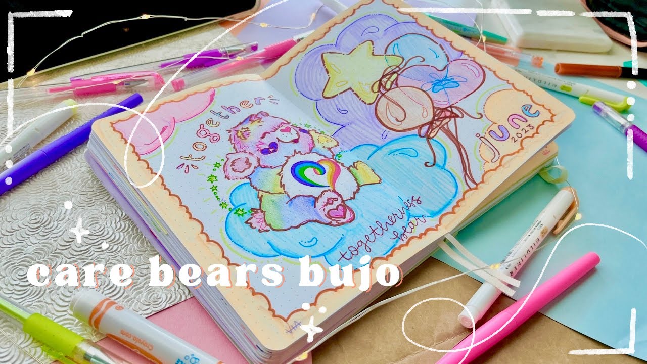 JOURNAL WITH ME • 4 care bears bullet journal spreads to add more joy ...
