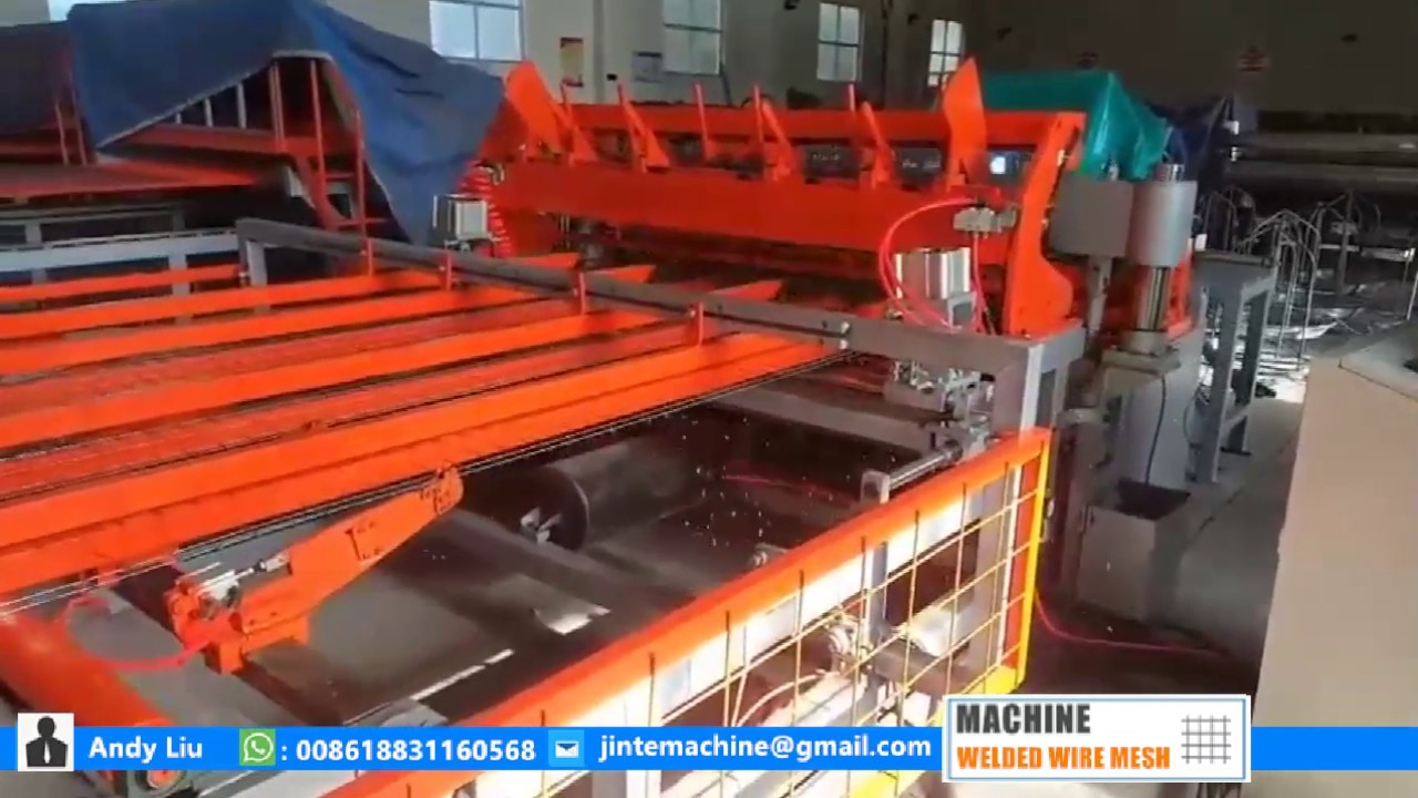Fully automatic welded wire mesh panel machine - YouTube