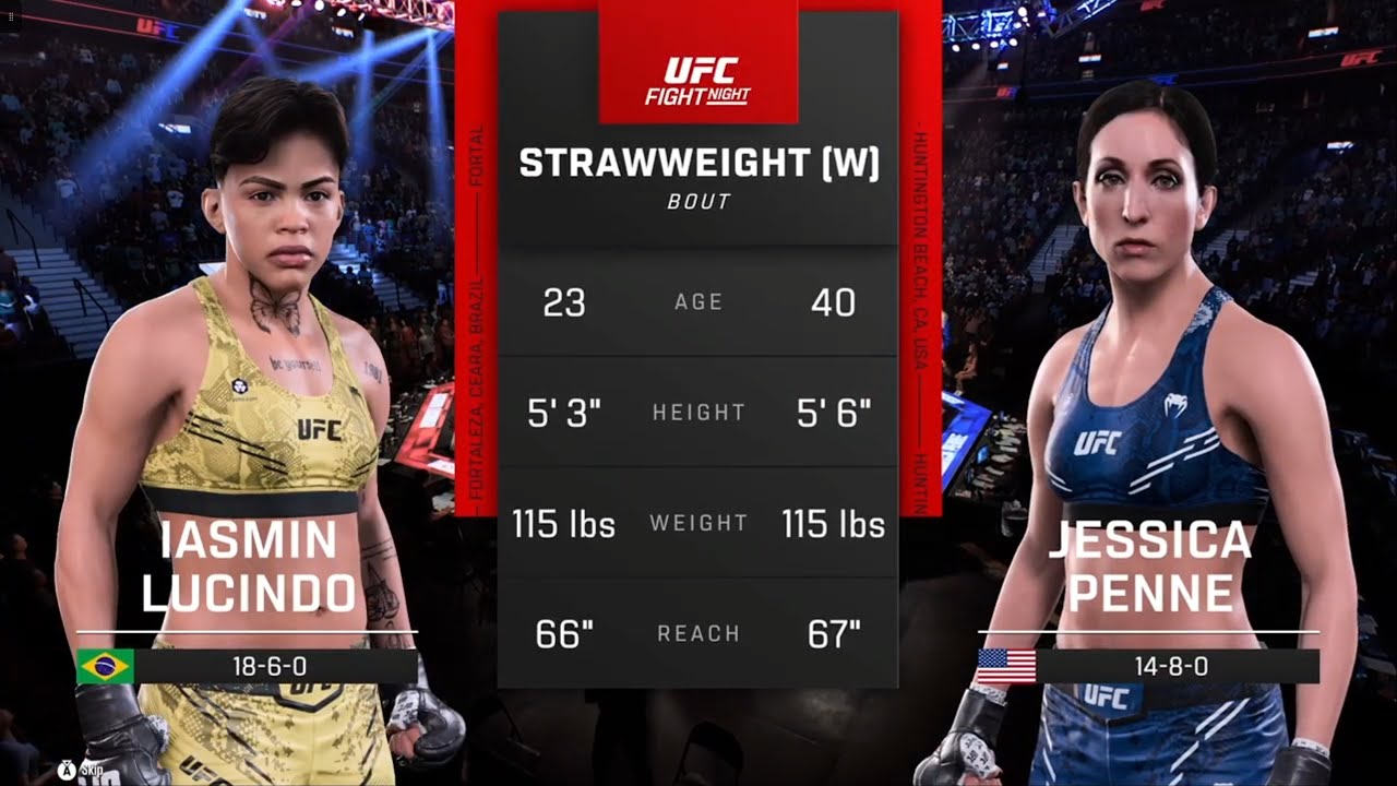 UFC 5 woman Strawweight Lasmin Lucindo (Бразилия) - Jessica Penne (США ...
