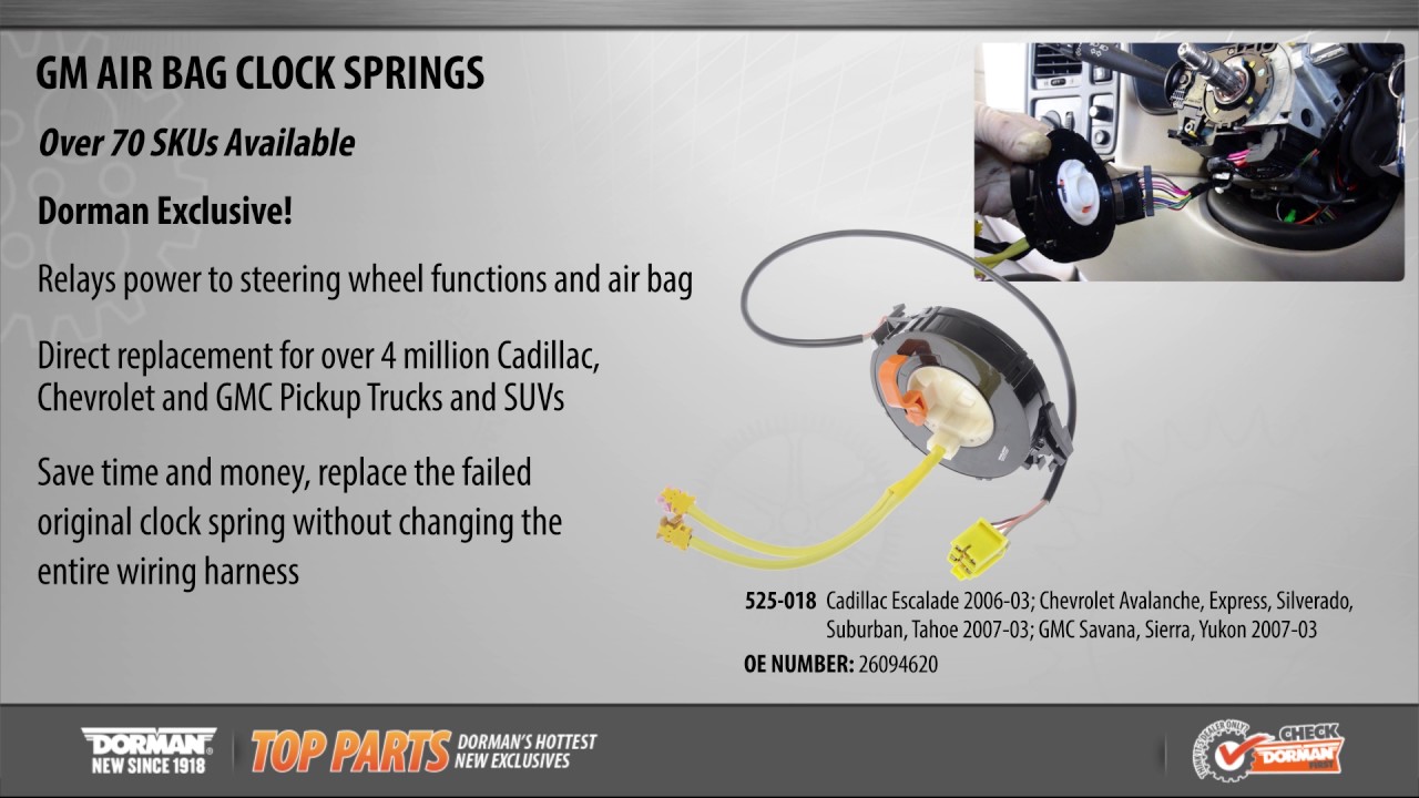 Highlighted Part: Air Bag Clockspring for Select Cadillac, Chevy & GMC ...