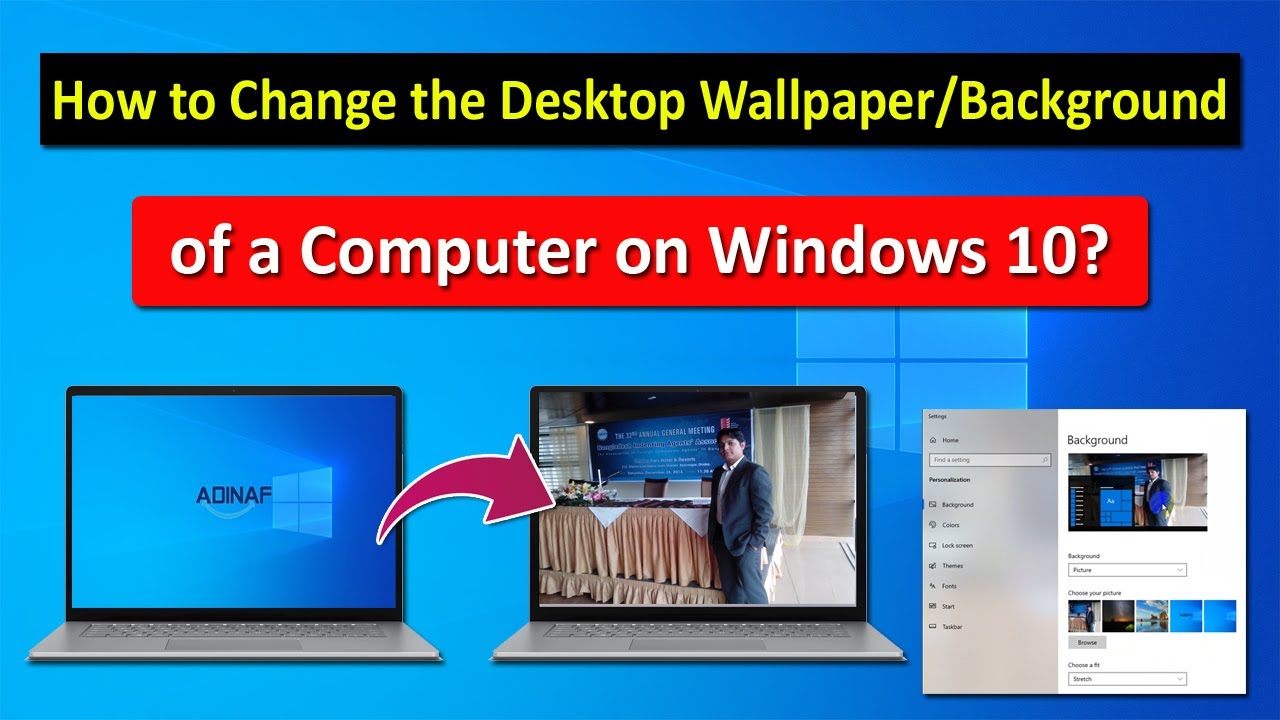 How to Change Desktop Background on Windows 10 | How to Change the ...