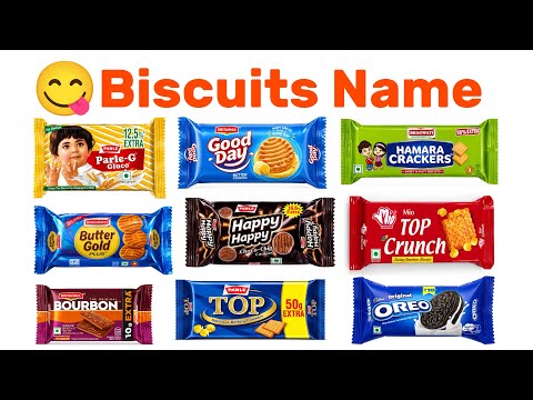 बिस्किट्स के नाम | Biscuits Names in English and Hindi | Kids Vocabulary | Biscuits Names for Kids