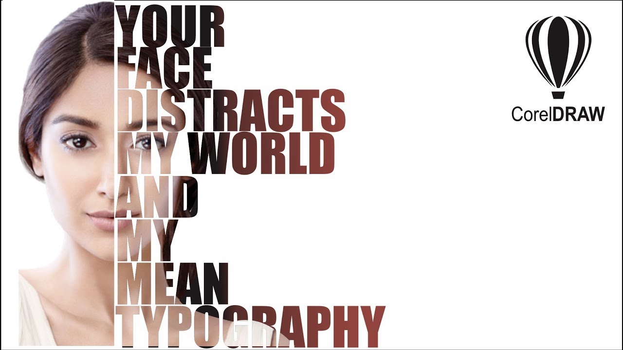 Cara membuat TYPOGRAPHY dengan Corel Draw - YouTube