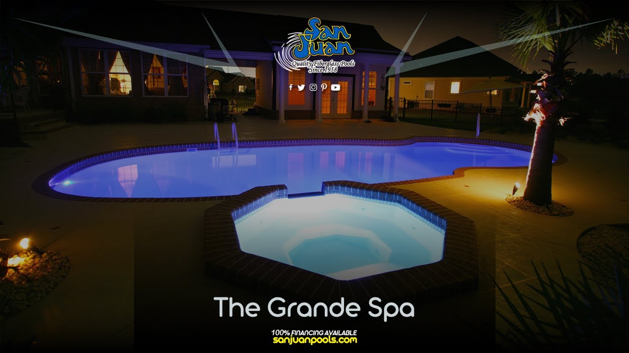 The Grande Spa - A Unique Octagon Layout | San Juan Pools - YouTube