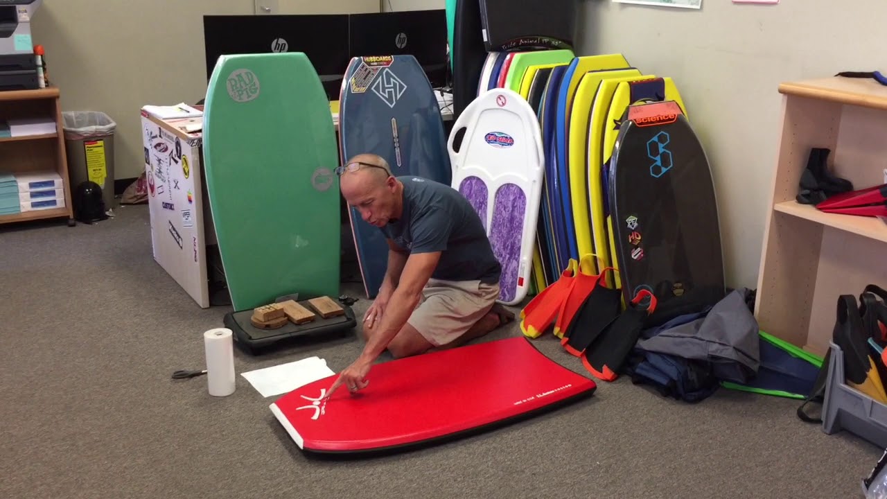 How to stamp and sticker your bodyboard - YouTube