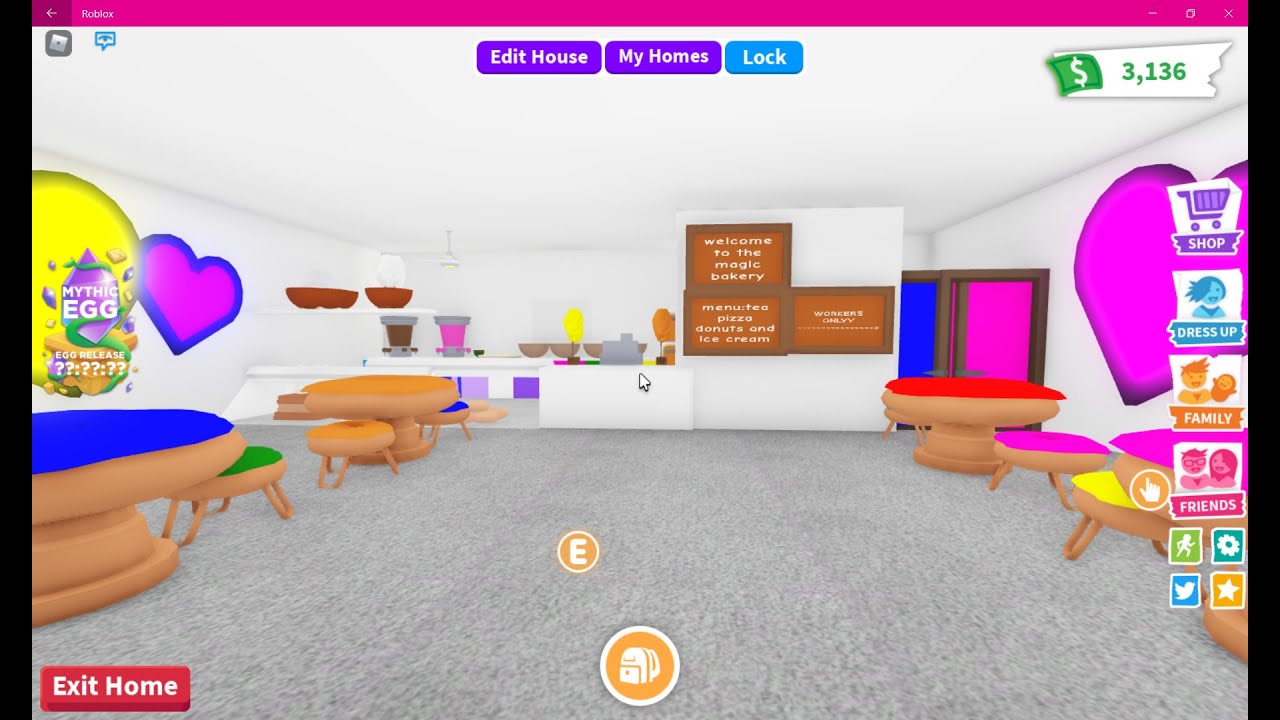 roblox adopt me bakery ing donut house!!!! - YouTube