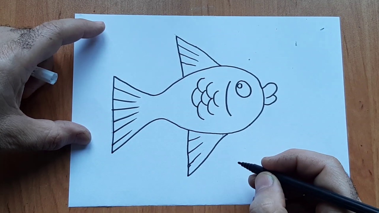 KOLAY BALIK ÇİZİMİ 1 - YouTube