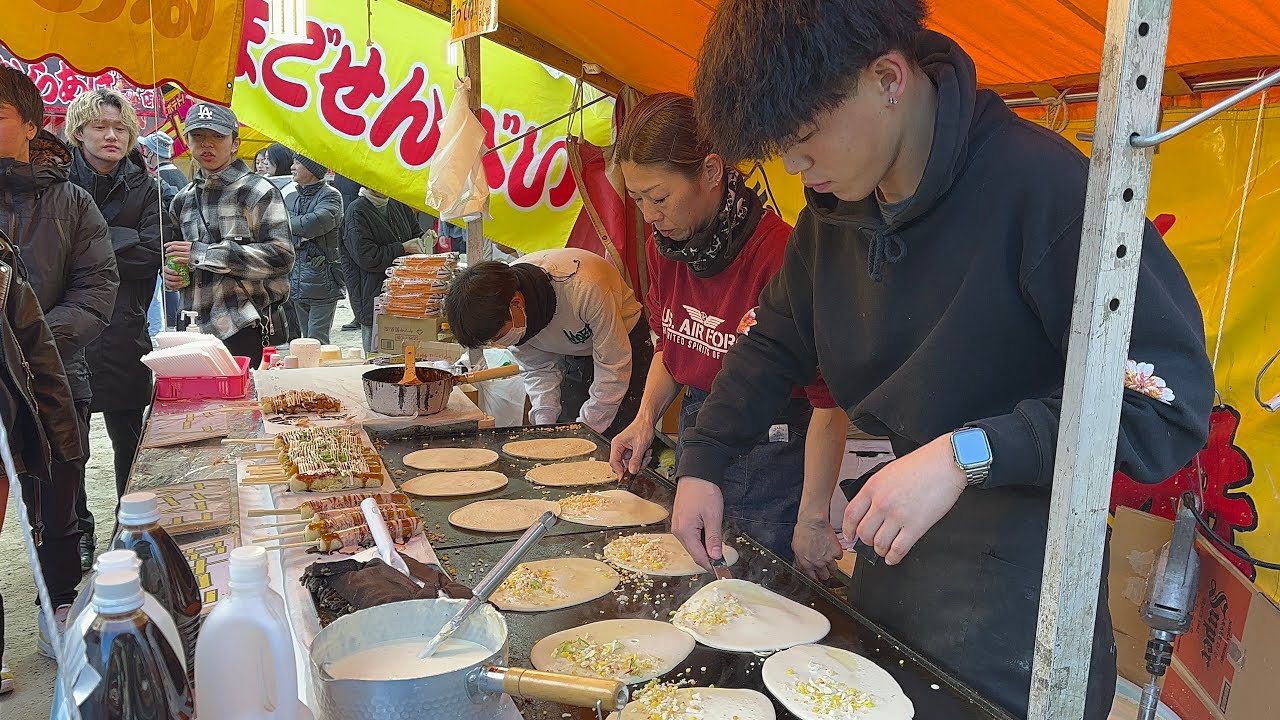 Popular Okonomiyaki Stall in Japan | Japanese Street food - YouTube