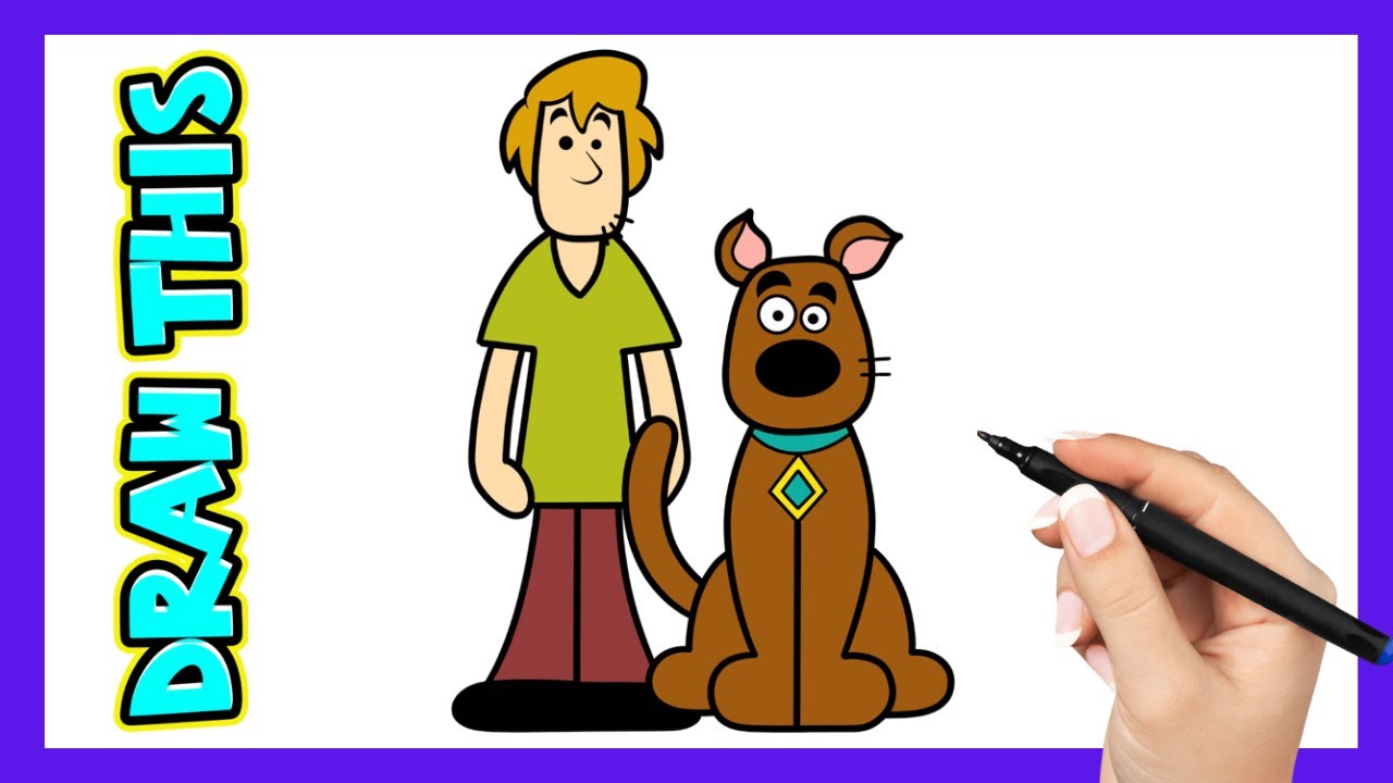 How to draw Scooby Doo and Shaggy - YouTube