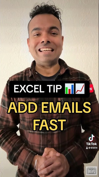 EXCEL TIP - ADD EMAILS FAST #shortsfeed #youtubeshorts #shortsvideo #excel #exceltutorial # ...
