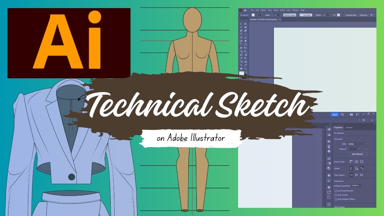 Tutorial: Learn the EASIEST way to draw Technical Sketches on Adobe ...