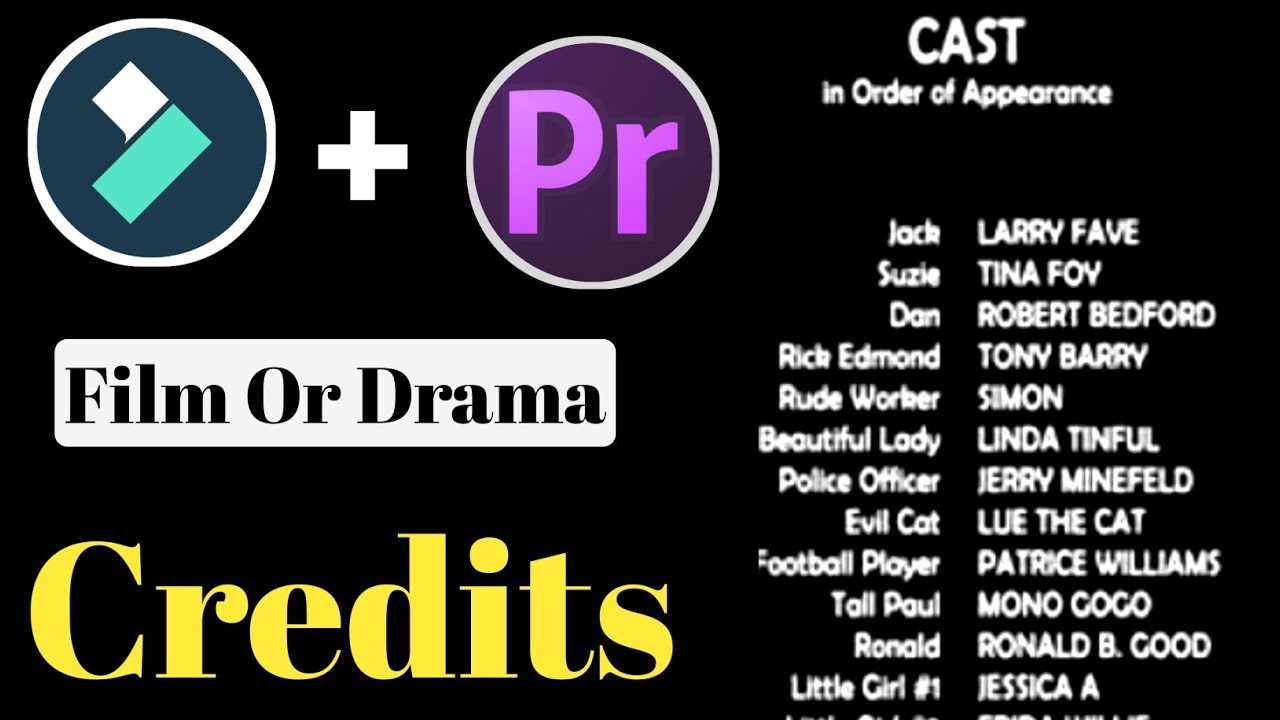 How To add Rolling Credits in Videos For Beginners || Scrolling Credits ...