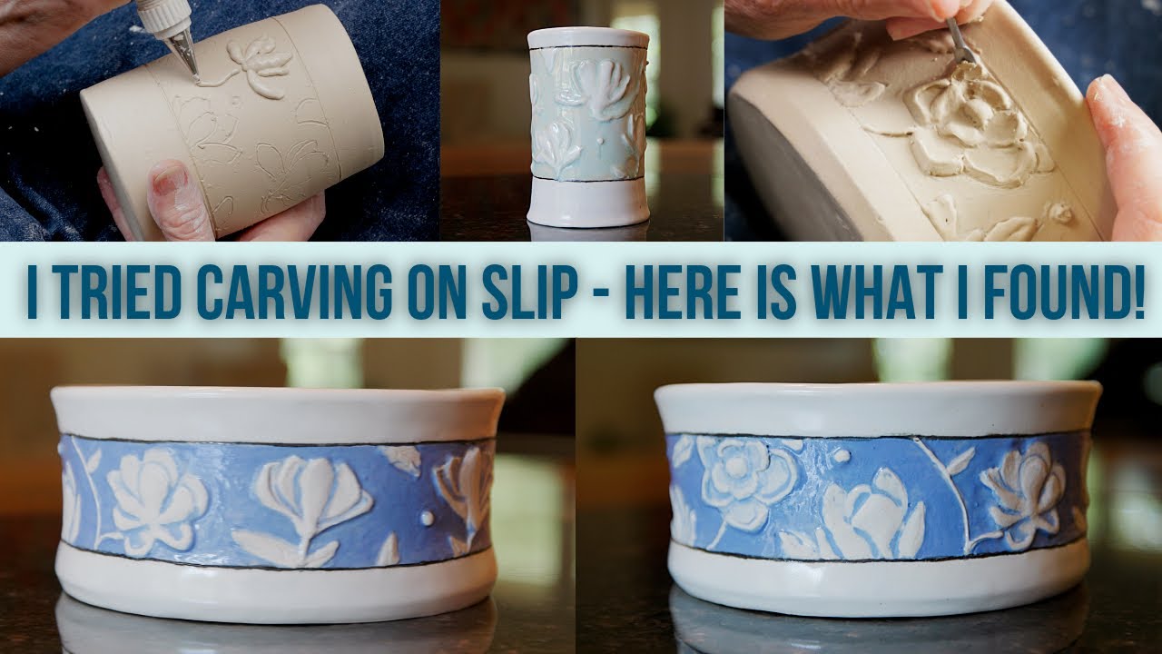 Decorating and Carving with Slip - I Found Something Interesting! - YouTube