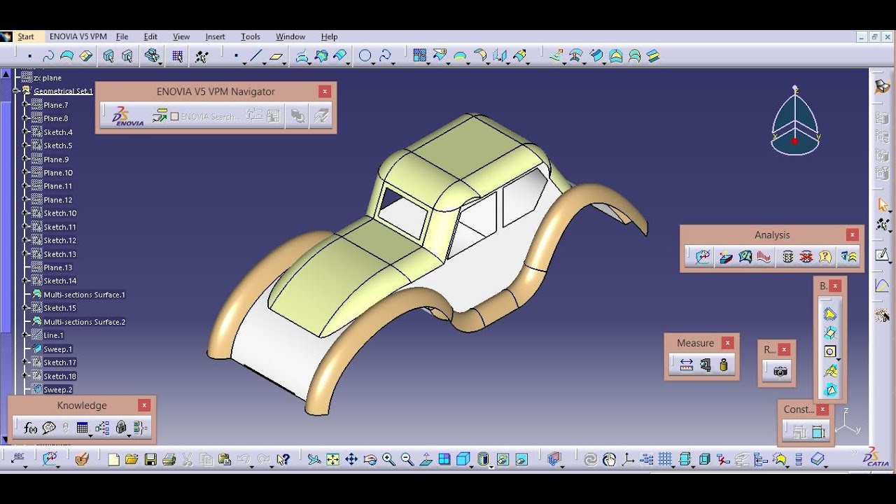 OLD CAR CONCEPT DESIGN | CATIA | Plastic Product Design | surface ...