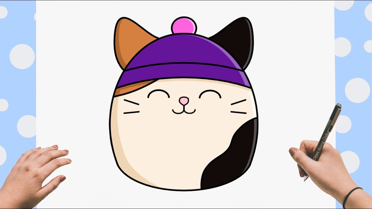 How to Draw A Squishmallow Cat 😺💜 - YouTube