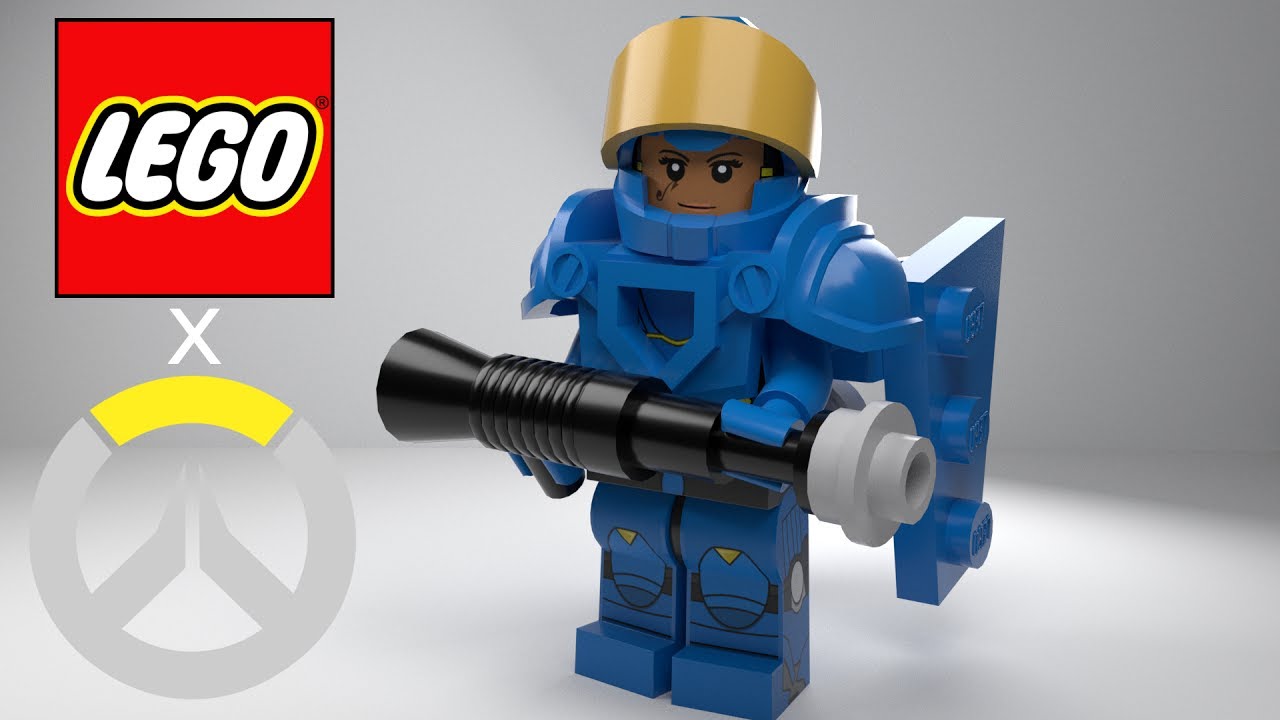 LEGO Pharah Minifig Decal Timelapse [Overwatch] - YouTube