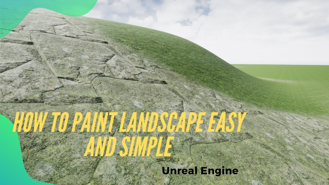 Unreal Engine how to paint landscape fast and simple. - YouTube