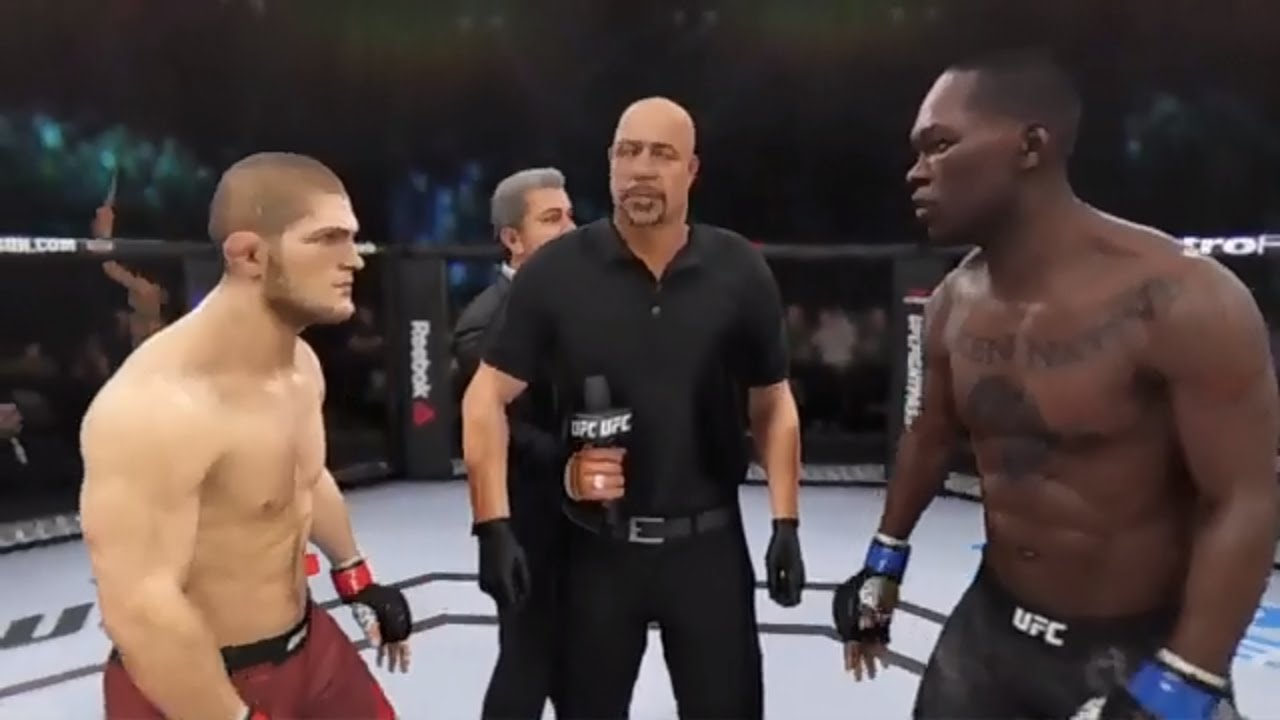 Israel Adesanya vs. Khabib Nurmagomedov Full Fight (EA Sports UFC 3 ...