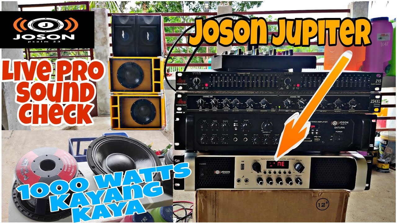 JOSON Jupiter Amplifier 2021 Sound Check Sa 1000 watts na Live pro Ang ...