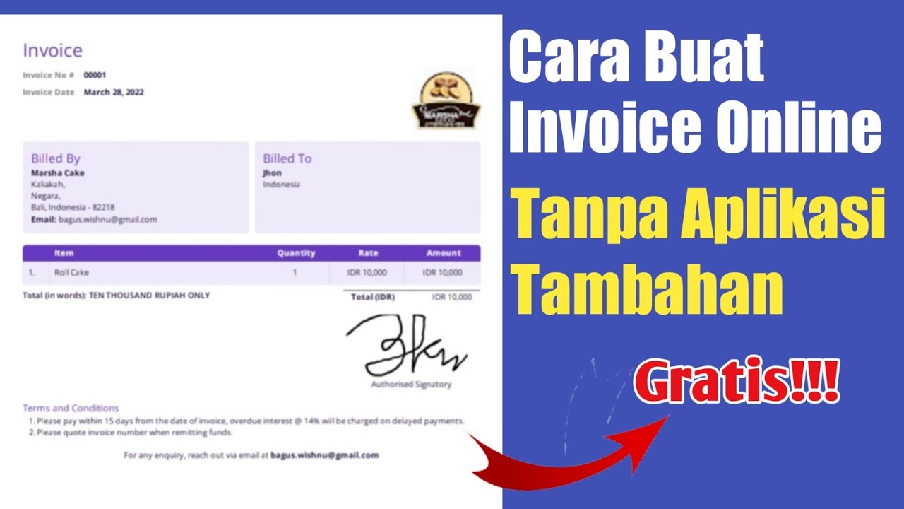 Cara Buat Invoice Online Tanpa Aplikasi || Terbaru #tutorial 2022 - YouTube