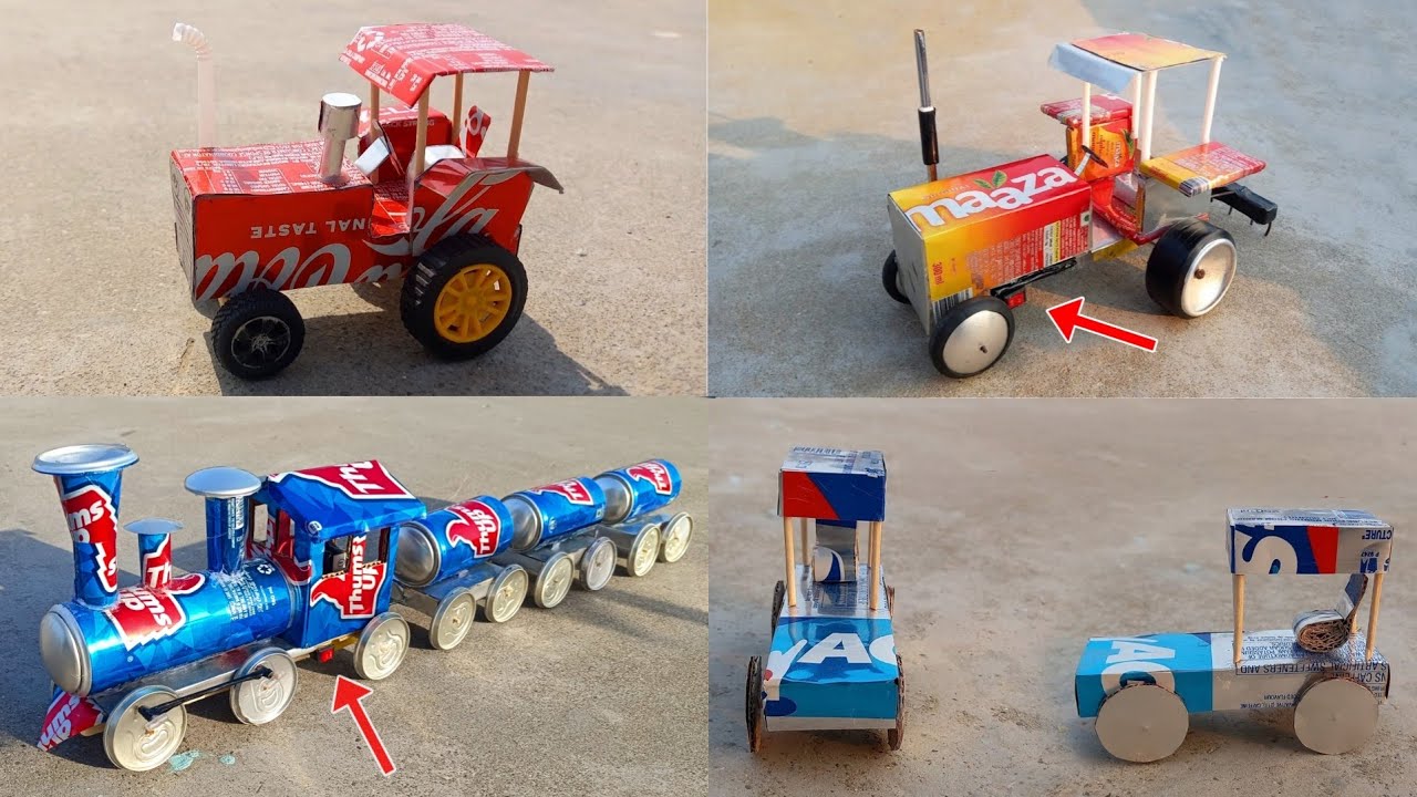 4 Amazing Things You Can Do At Home | How To Make Matchbox Tractor ...
