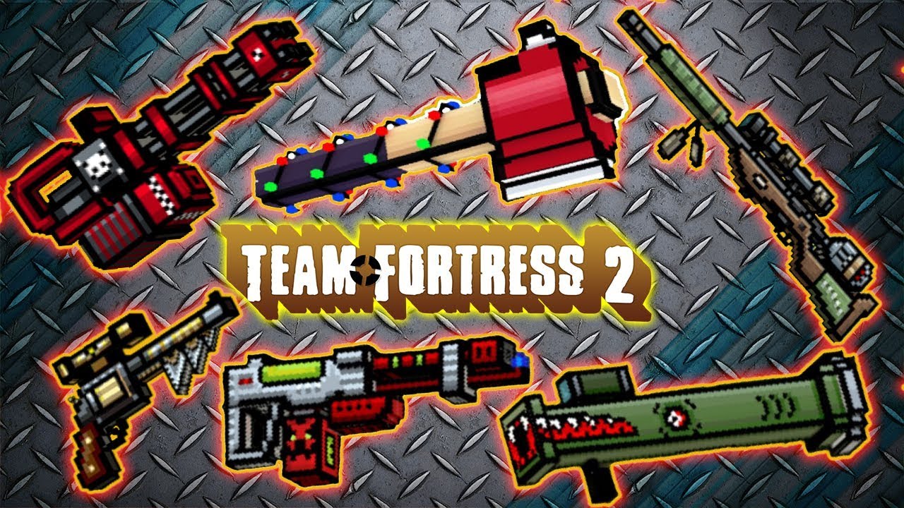 Pixel Gun 3D - Team Fortress 2 Weapons Gameplay - YouTube