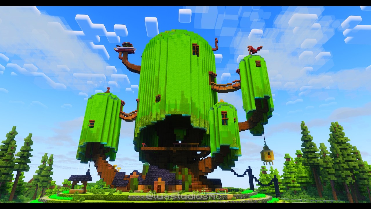 Minecraft Adventure Time Treehouse Tutorial! - YouTube