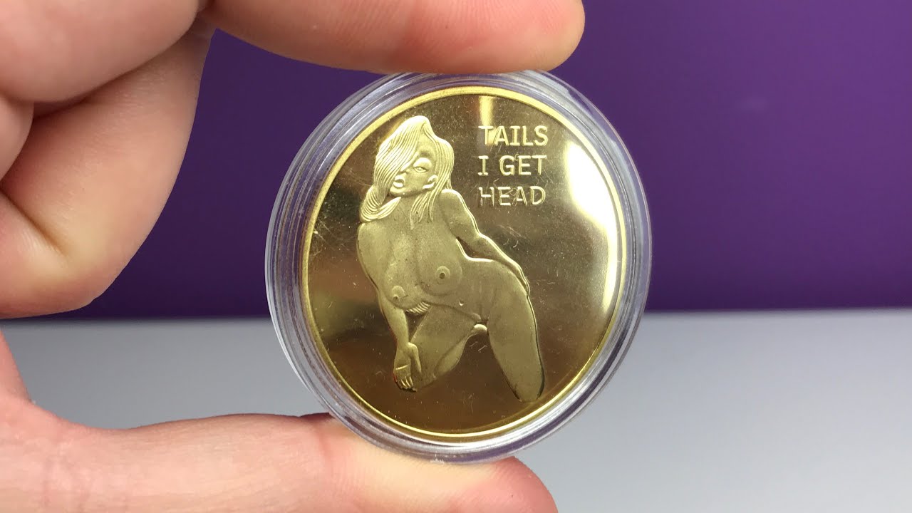 Golden coin with naked woman - YouTube
