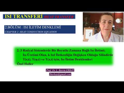 ISI TRANSFERİ BÖLÜM 2.3 Radyal Sistemlerde T(r,t), T(φ,t) ve T(z,t) için ısı iletim denklemleri