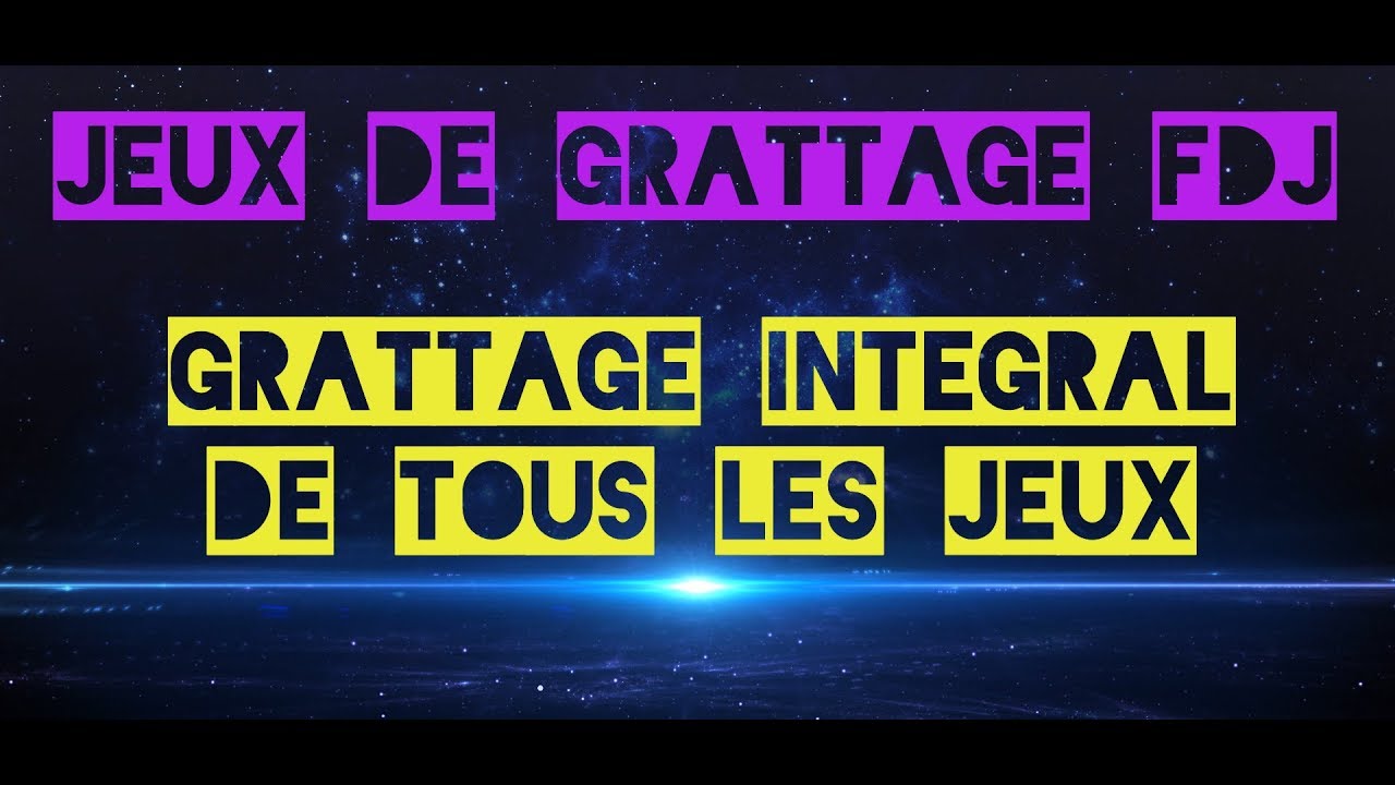 Grattage INTEGRAL de tous les jeux FDJ + statistiques ! - YouTube
