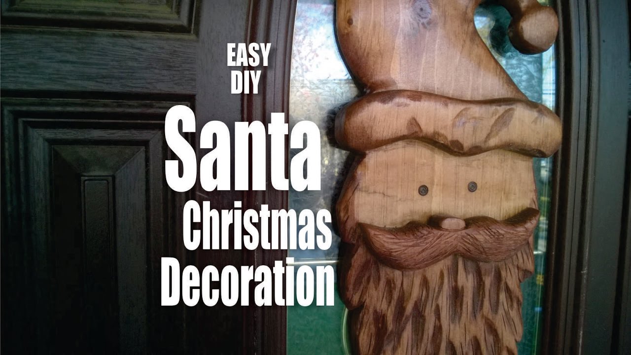 DIY Carved Santa Face Christmas Decoration - YouTube
