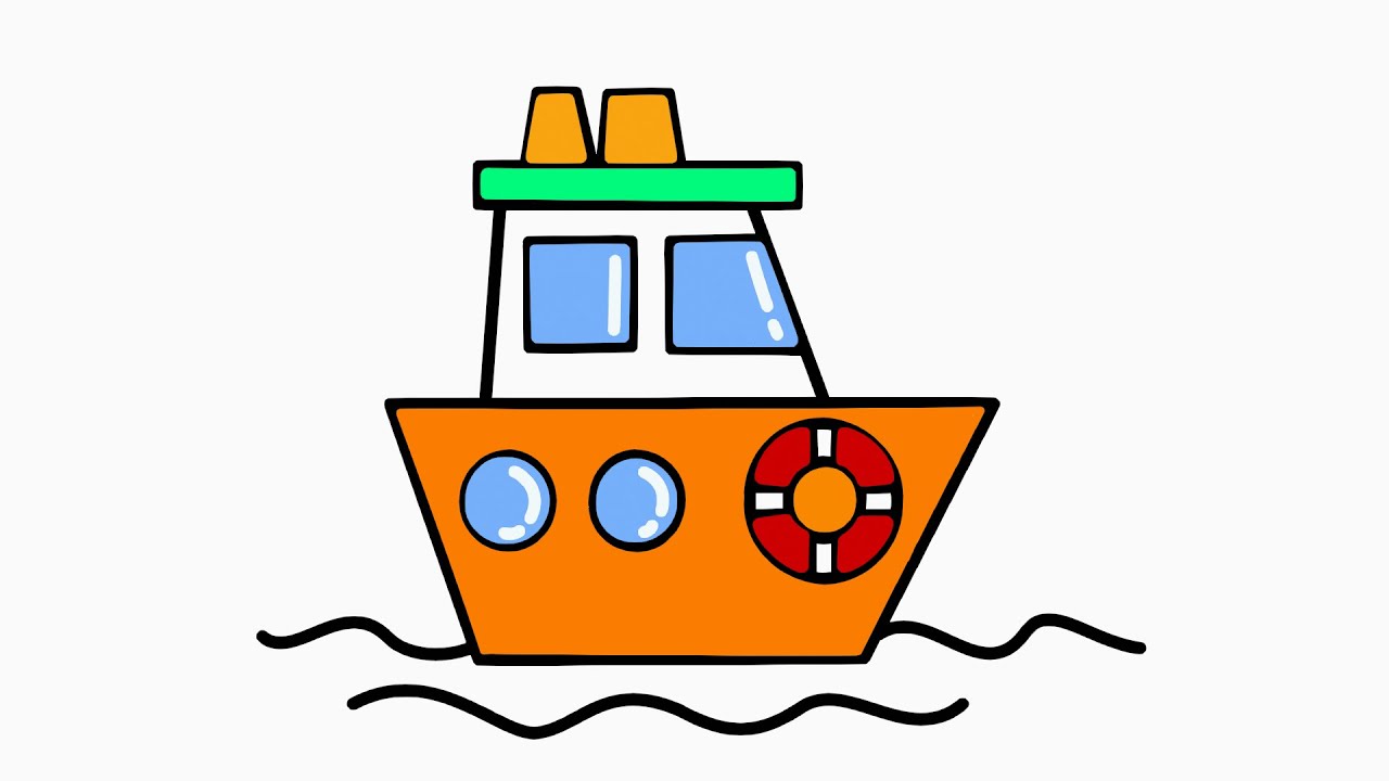 Steamboat Drawing Tutorial For Absolute Beginners | how to draw ...