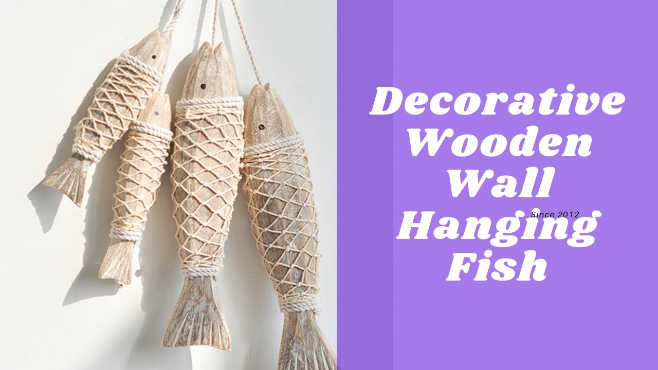 Decorative wooden fish Decoration Wall Hanging | Boho Deco | Free ...