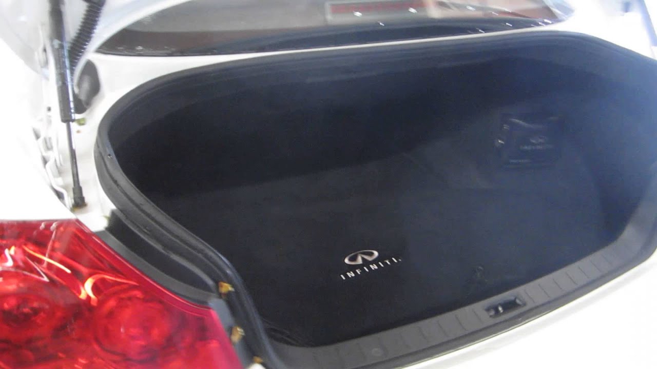 2011 Infiniti G37, White - STOCK# 403448 - Trunk - YouTube